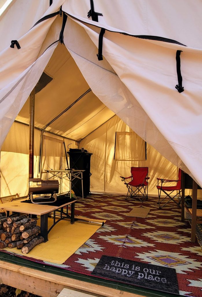 Campfire Exploring Unplugging and Relaxing: The Benefits of Wall Tent ...